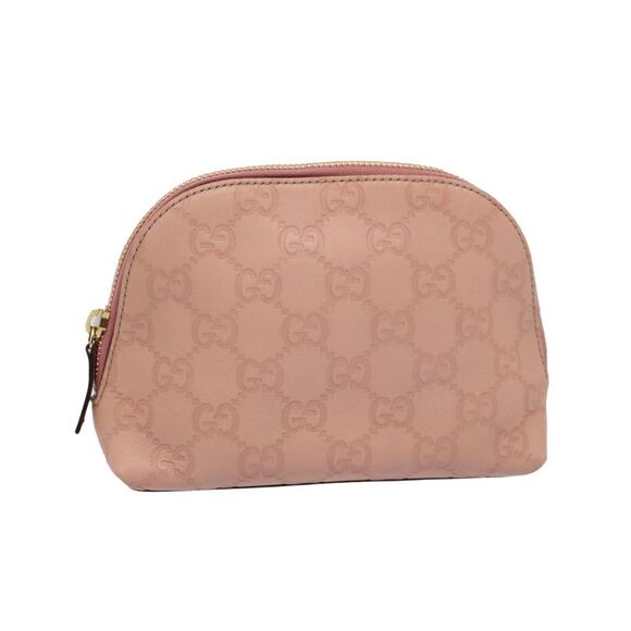 Gucci | Bags | Pre Loved Gucci Gg Canvas Ssima Pouch Pink 4181 Auth Yk8636 | Poshmark